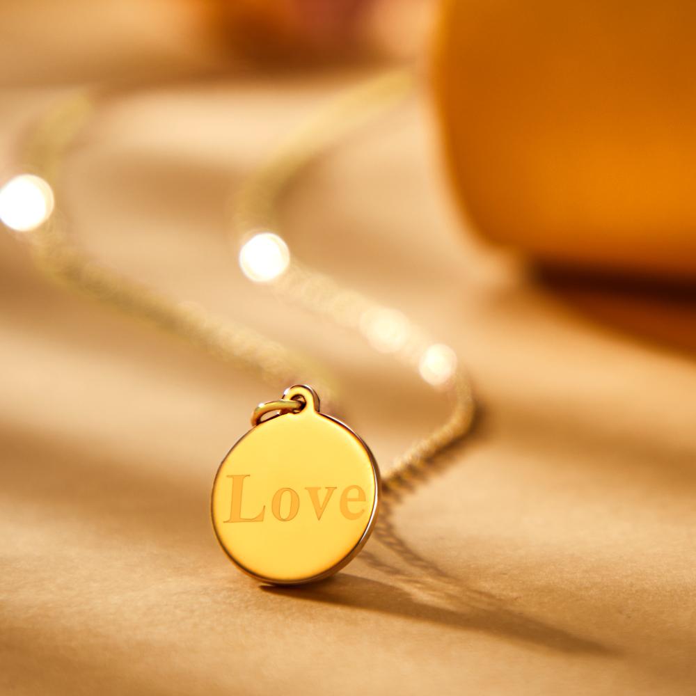 Custom Engraved Necklace Projection Couple Confession Gifts